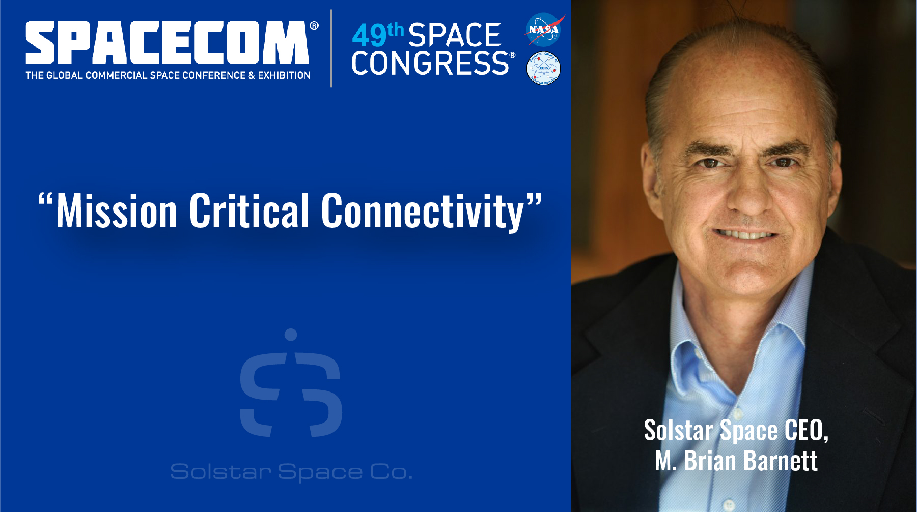 Brian Barnett To Speak At Spacecom 49th Space Congress Solstar Space Co